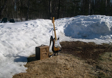 Show me your guitars in snow! | The Gear Page